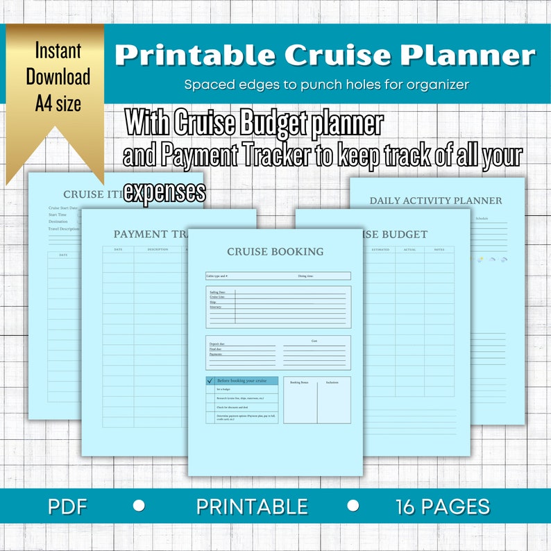 Printable Cruise Planner, Cruise Checklist, Cruise Preparation, Packing ...