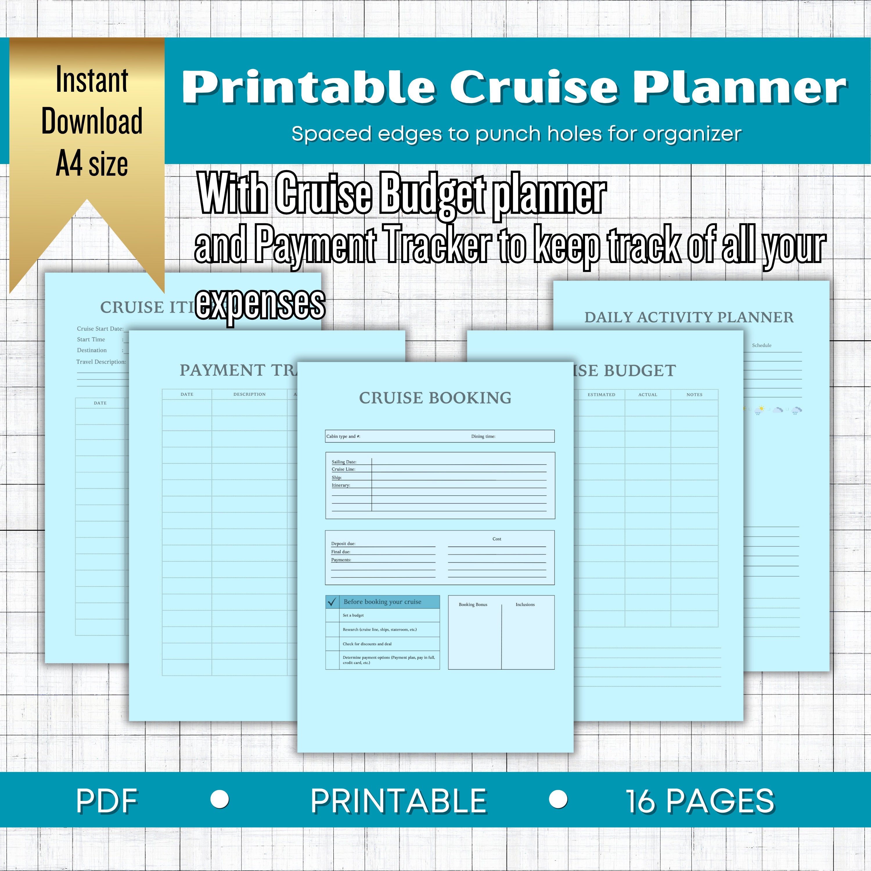 Printable Cruise Planner, Cruise Checklist, Cruise Preparation, Packing ...