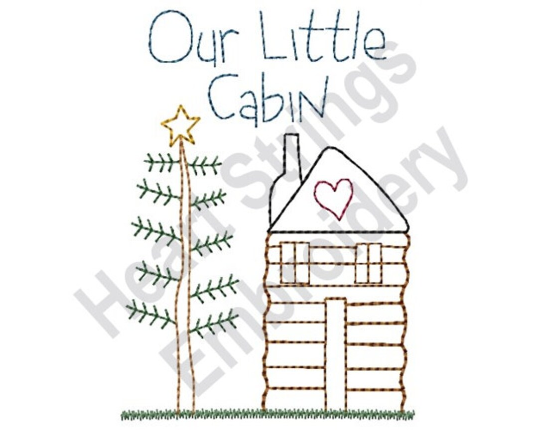 Our Little Cabin Machine Embroidery Design, Embroidery Designs, Machine ...