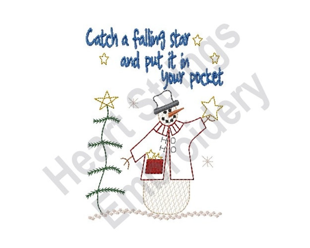 Falling Star - Machine Embroidery Design, Embroidery Designs, Machine ...