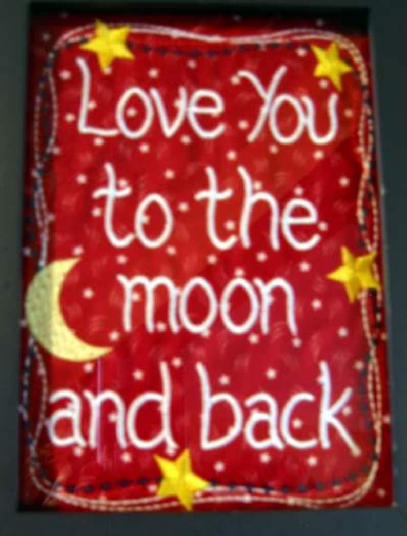Love You to the Moon & Back Sampler Machine Embroidery Design 5x7 - Etsy