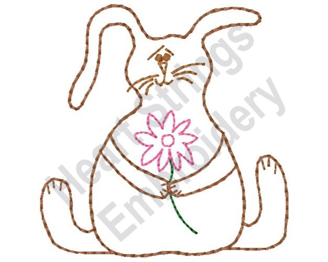 Folk Art Rabbit - Machine Embroidery Design, Embroidery Designs ...