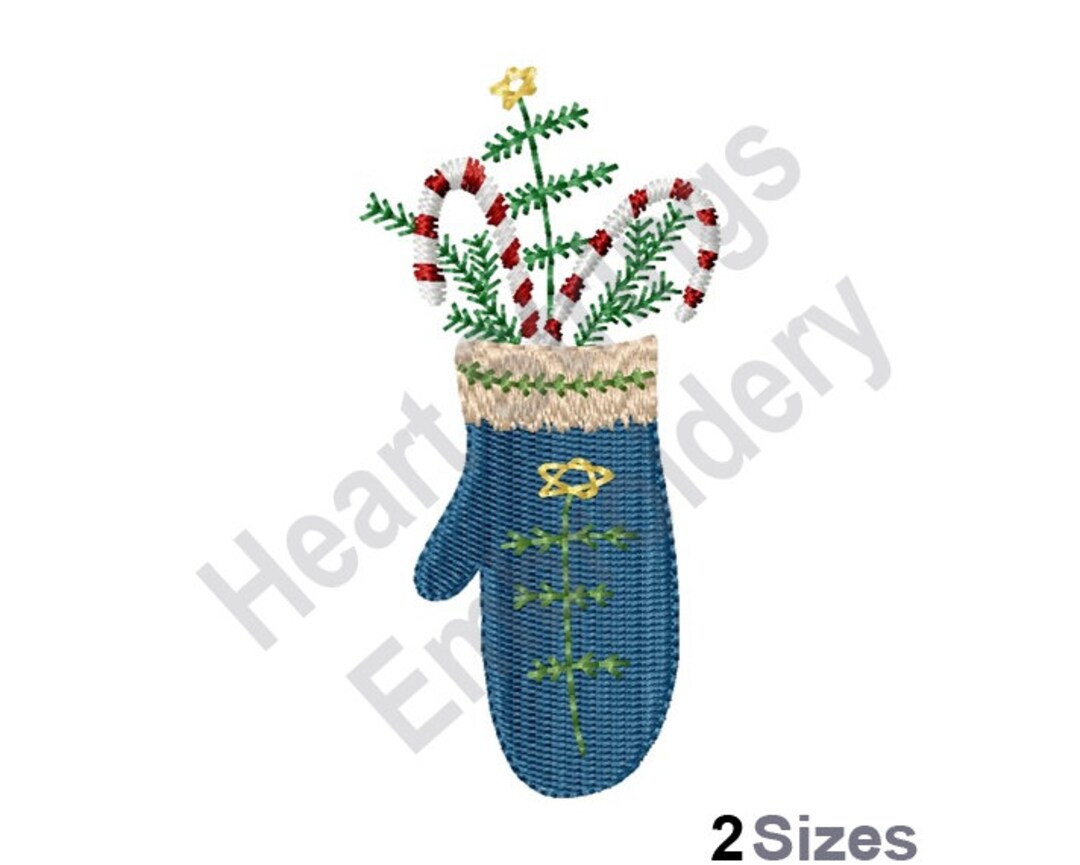 Christmas Mitten -machine Embroidery Design, Embroidery Designs ...