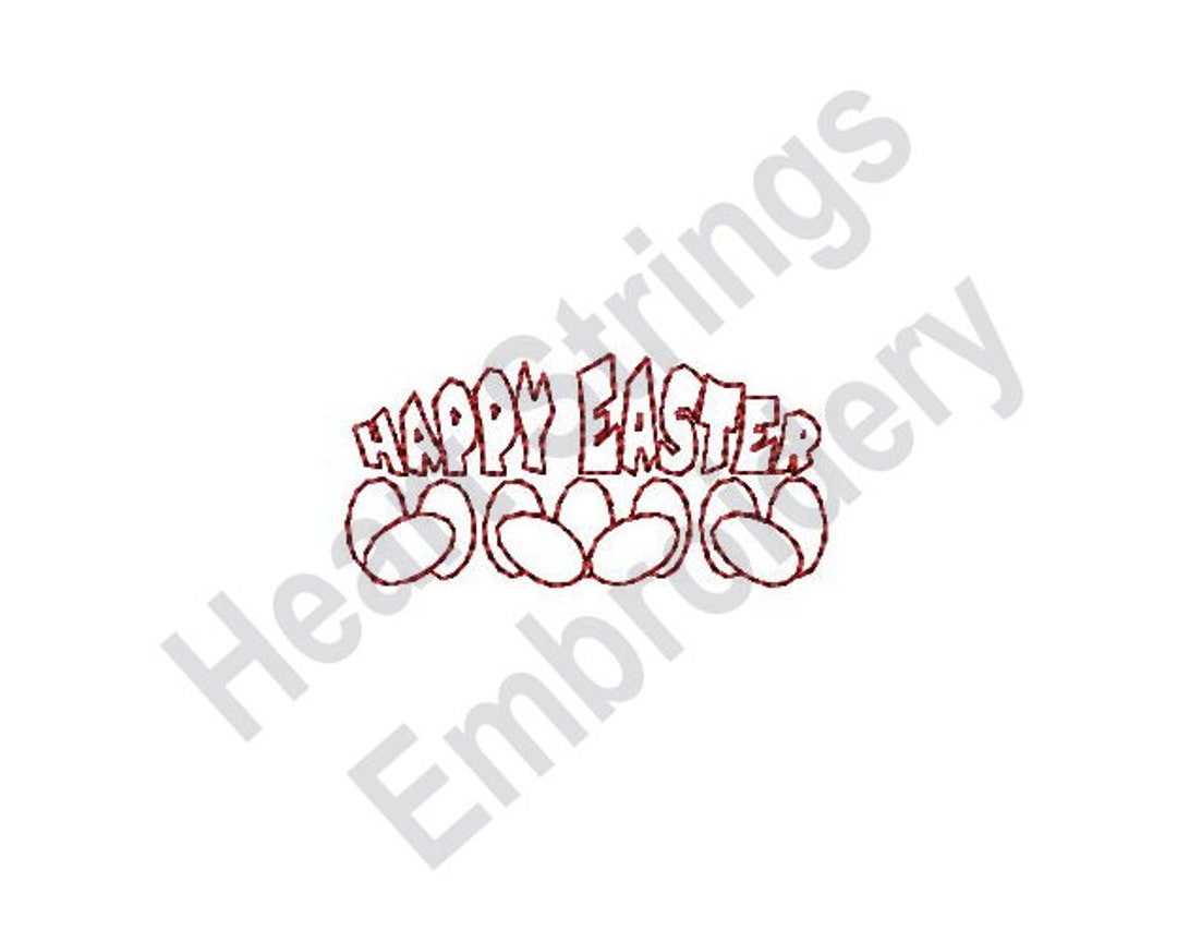 Happy Easter - Machine Embroidery Design, Embroidery Designs, Machine ...