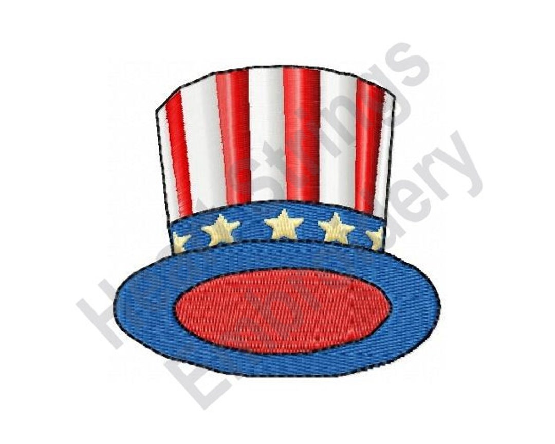 Uncle Sam Hat - Machine Embroidery Design - Etsy