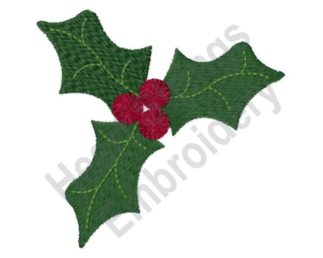 Christmas Holly - Machine Embroidery Design, Embroidery Designs ...