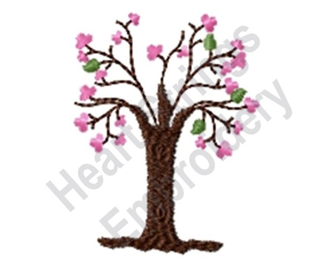 Pink Flowering Tree - Machine Embroidery Design, Embroidery Designs ...