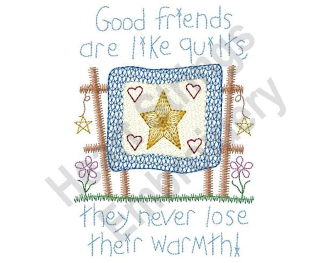 Good Friends - Machine Embroidery Design - Etsy