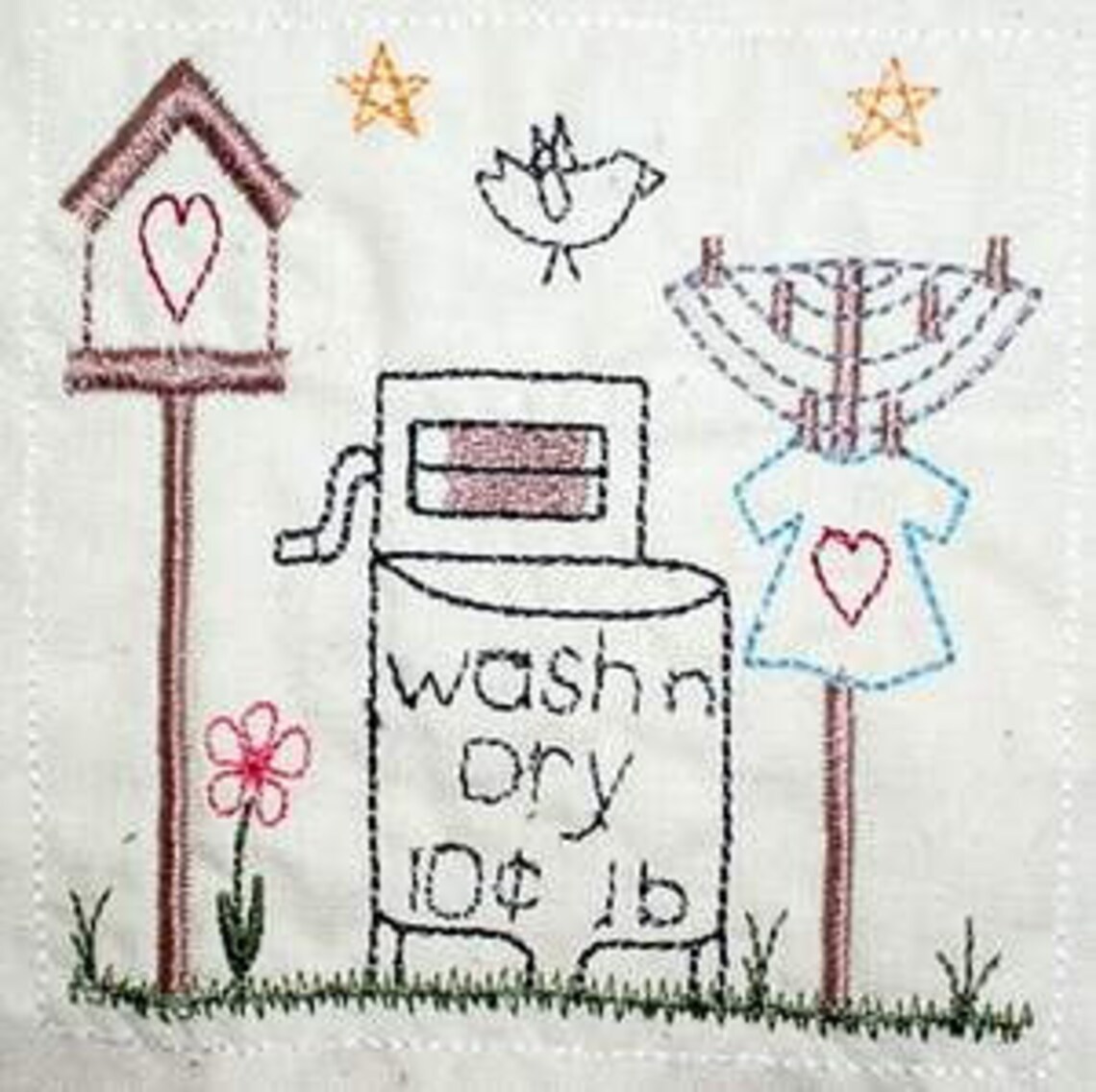 Wash & Dry and Quilt Wash Clothes Lines Machine Embroidery - Etsy