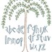 Willow Tree Alphabet Primitive Machine Embroidery Design Antique ...