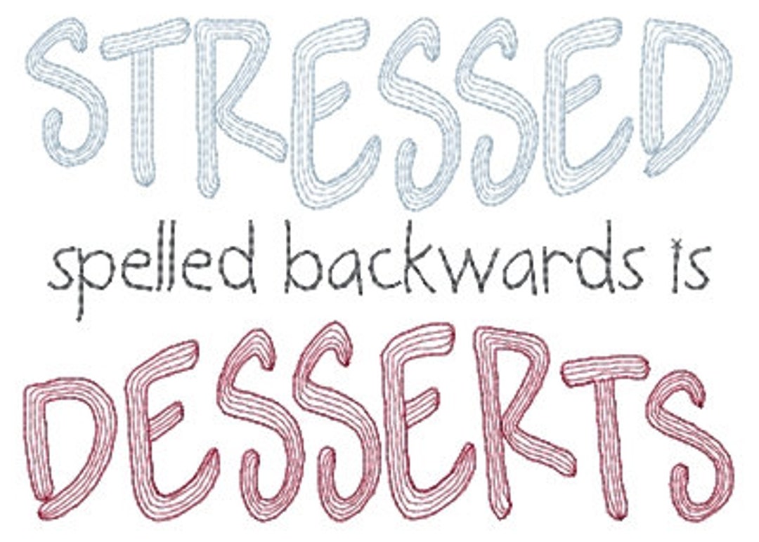 STRESSED Spelled Backwards is DESSERTS Primitive Fun Saying Machine ...