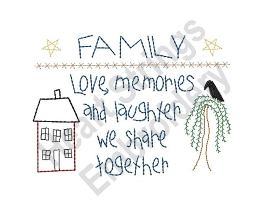 Family - Machine Embroidery Design, Embroidery Designs, Machine ...
