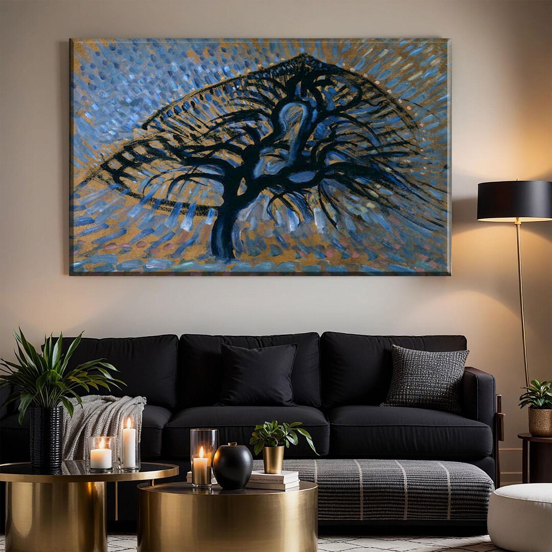 Piet Mondrian Apple Tree Canvas Art Print: Pointillist Vintage Wall ...