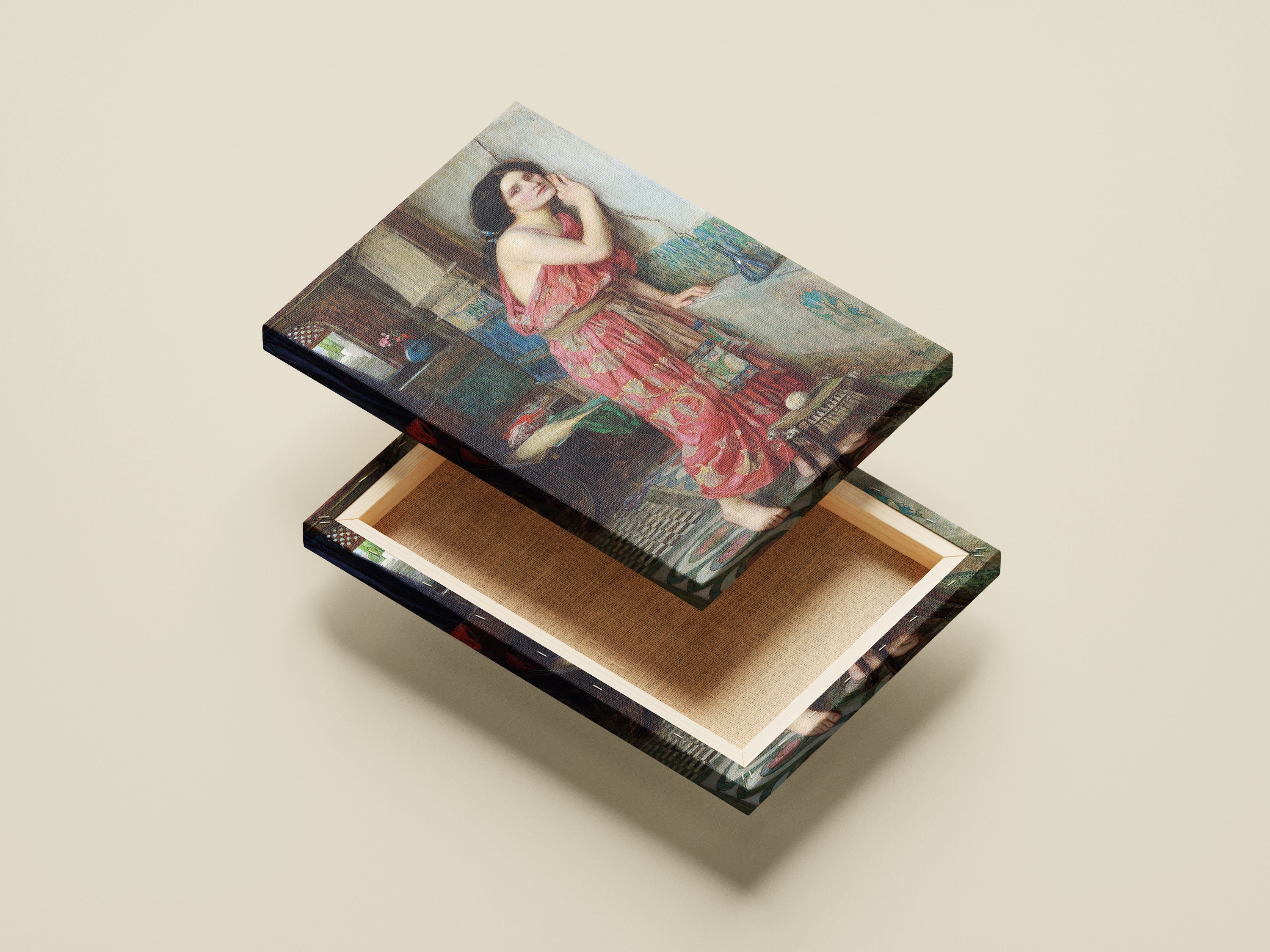 John William Waterhouse: Thisbe the Listener Canvas Wall Art, Home Wall ...