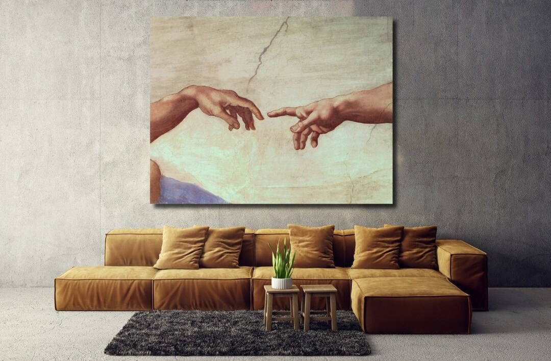 Michelangelo: Hands of Adam/detail From the Creation of Adam/from the ...