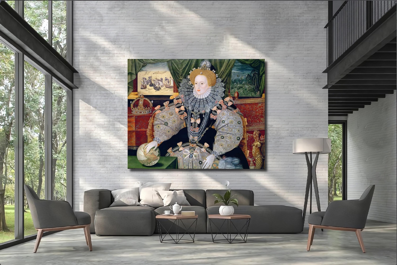 George Gower Canvas Wall Art : the Armada Portrait / queen Elizabeth I ...