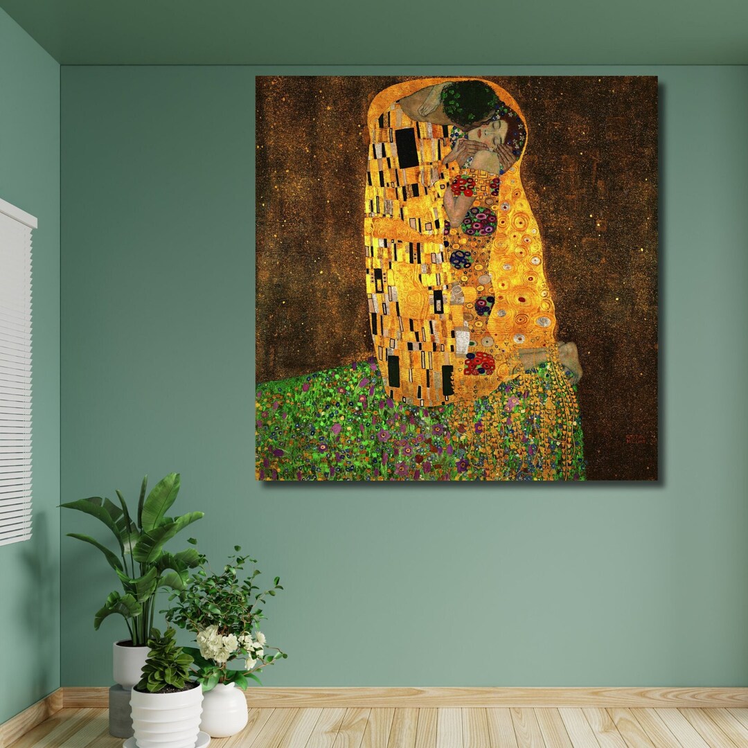 Gustav Klimt "the Kiss" Framed Art Print Gustav Klimt the Kiss Canvas ...