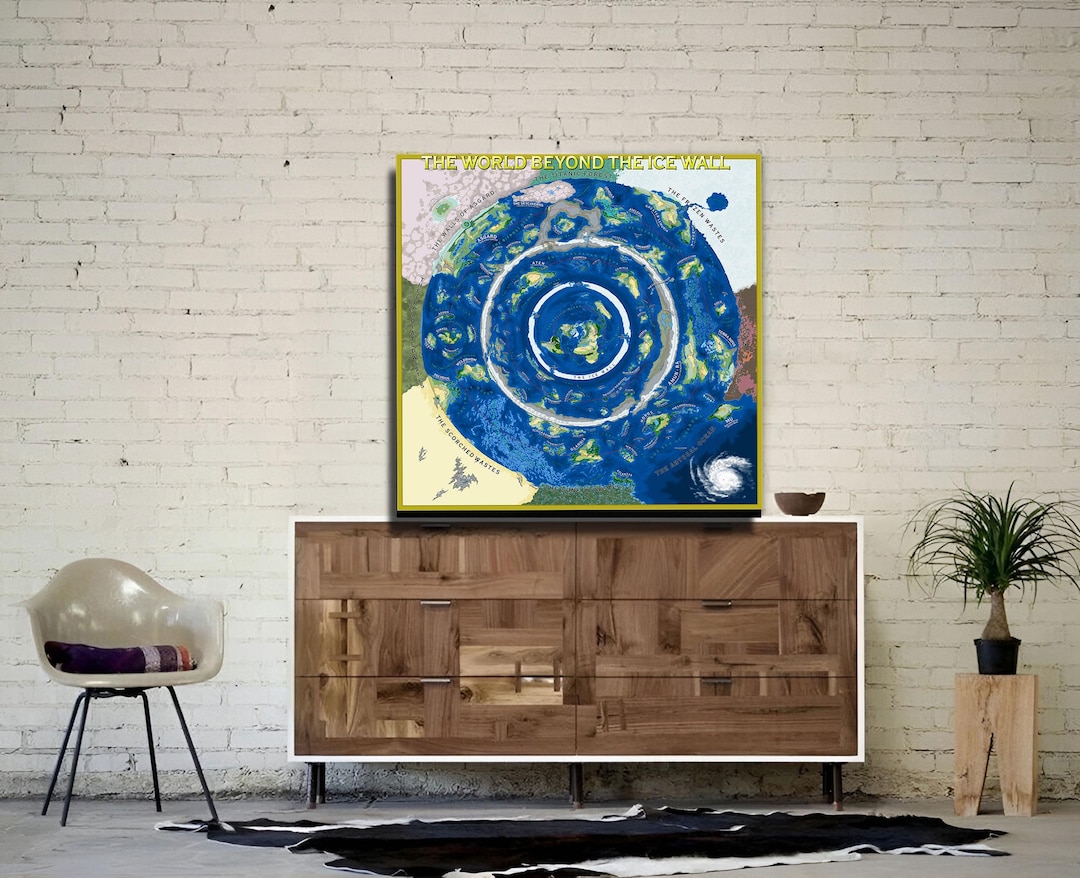 Flat Earth Map, Terra Infinity Map,world Beyond the Ice Wall Satellite ...