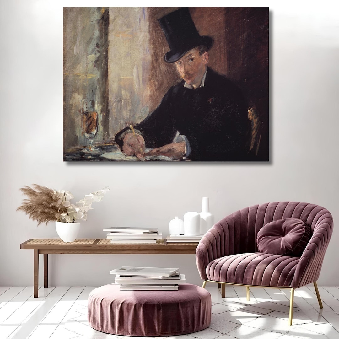 Chez Tortoni by Édouard Manet CANVAS WALL Art,portrait Wall Hanging ...