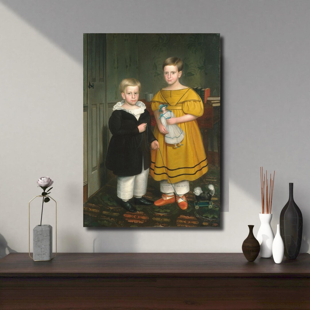 Robert Peckham Painting: the Raymond Children Canvas Wall Art, Fine Art ...