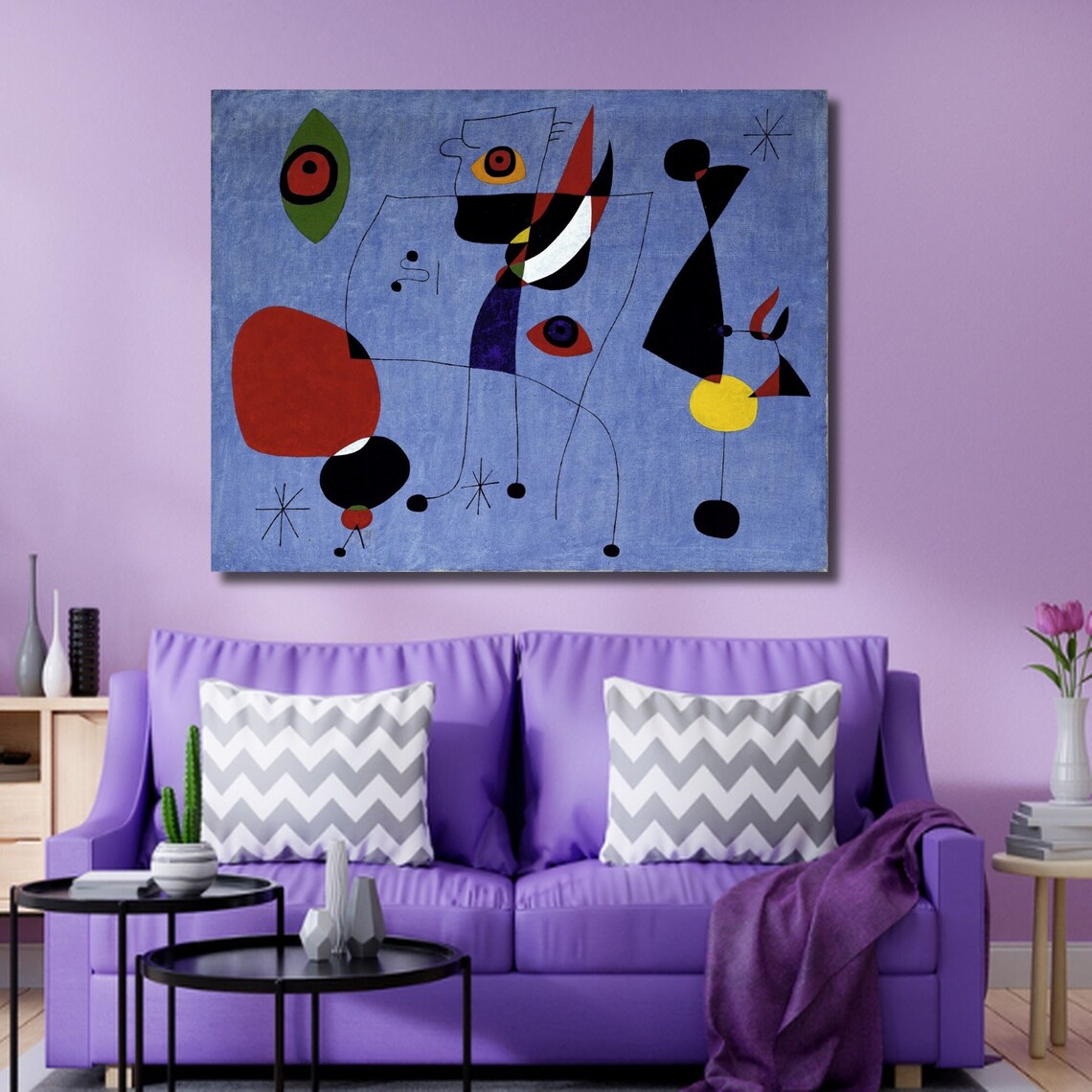 Joan Miro Poster,joan Miró Abstract Surrealism Art,wrapped Surreal ...