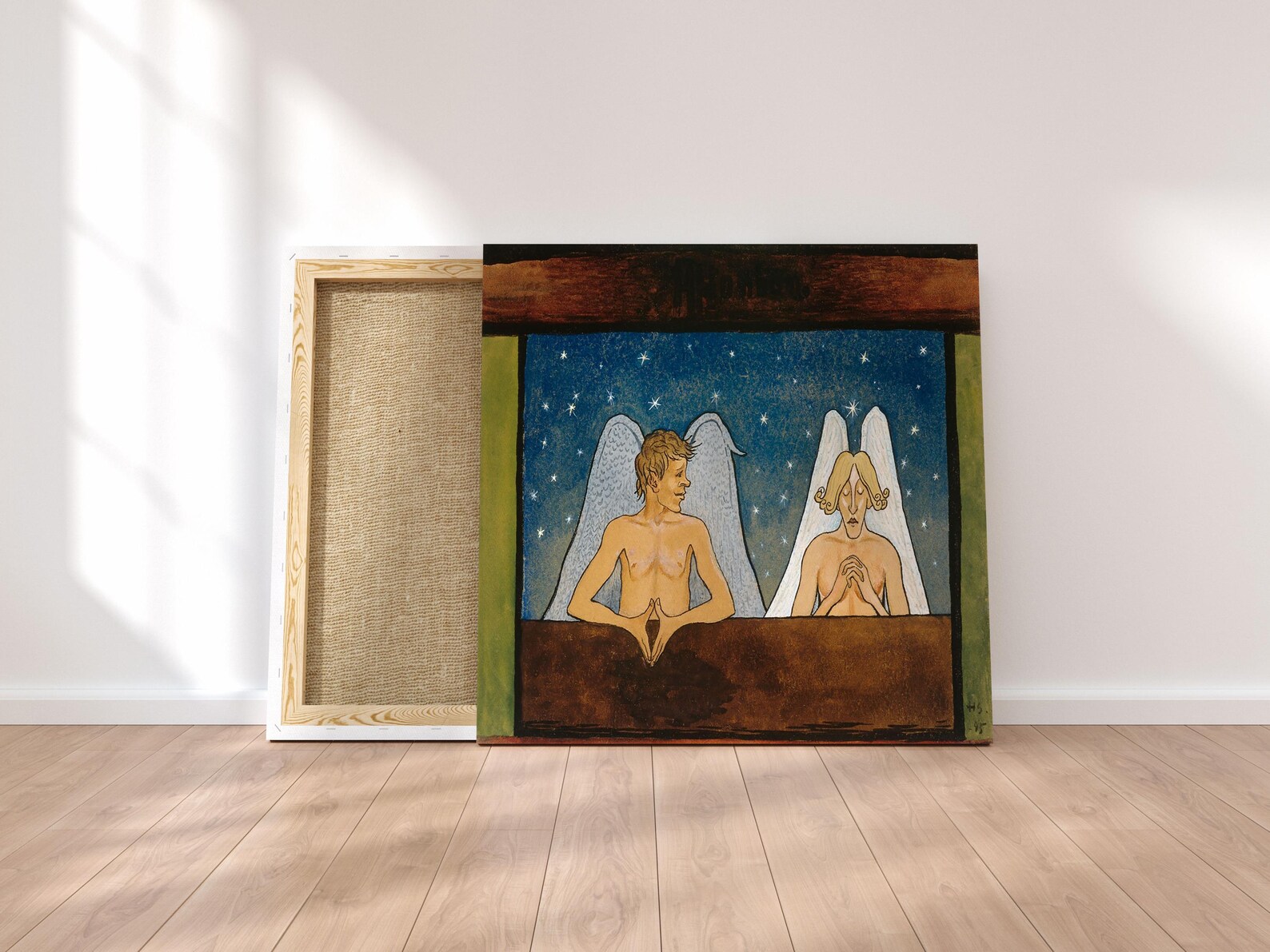 Devotion Angel Illustration, Hugo Simberg Canvas Art Print, Vintage ...