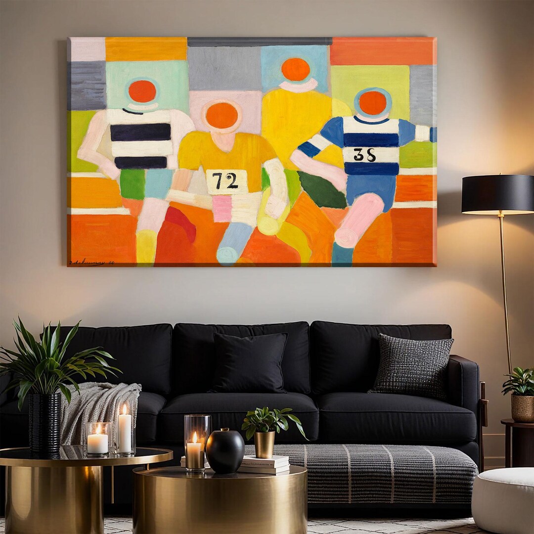 The Runners by Robert Delaunay Painting, Fine Art Print, Divisionist ...