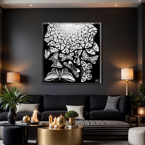 Maurits Cornelis Escher: Butterflies (1950) Canvas Wall Art/christmas ...