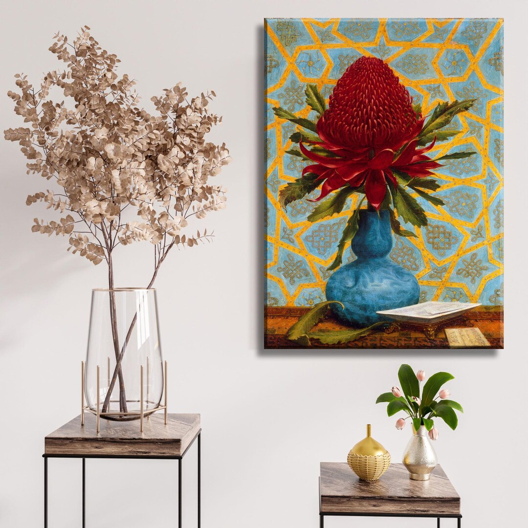 Lucien Henry Painting: Waratah Fine Art Print Vintage Botanical Poster ...