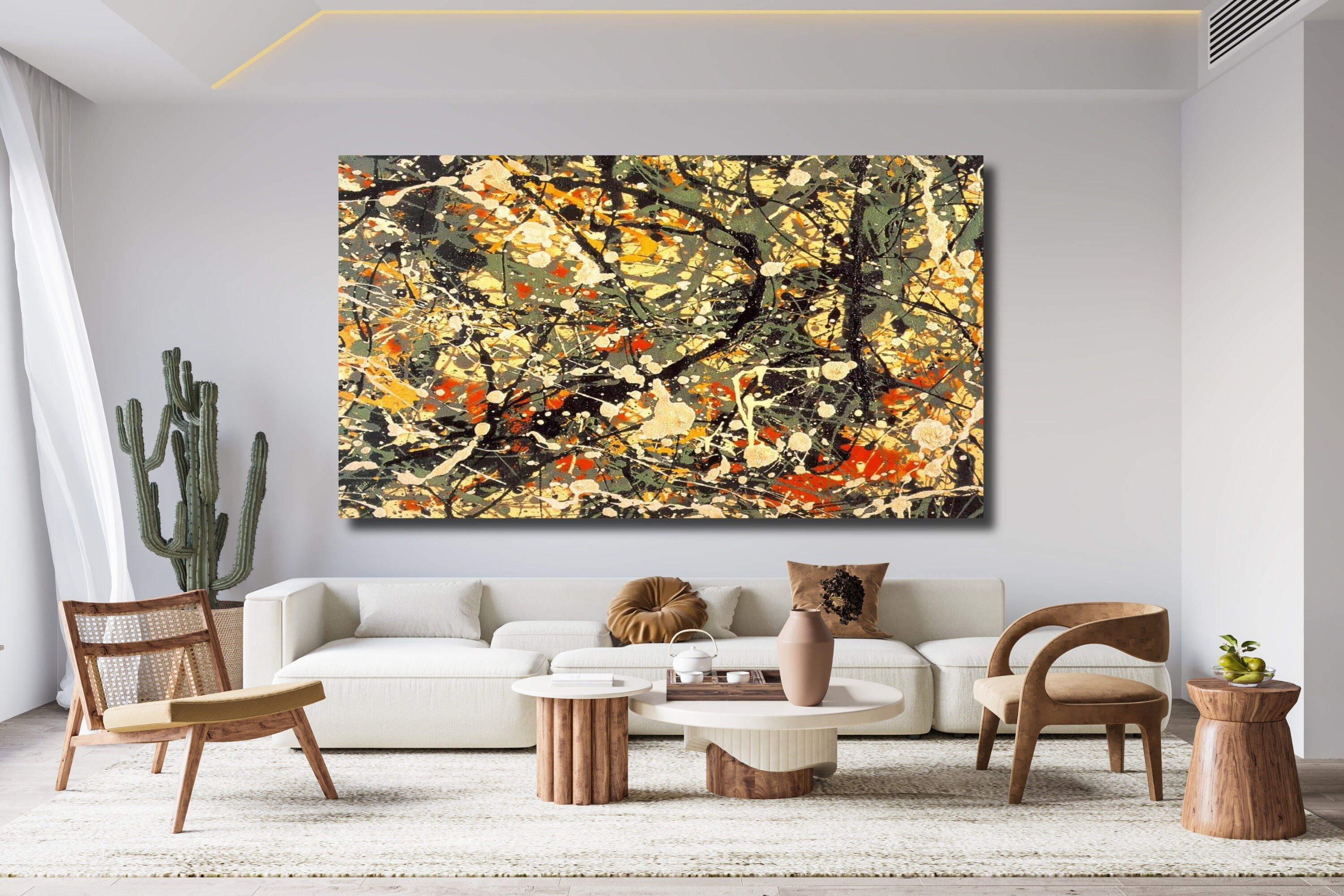 Jackson Pollock Canvas Wall Art Extra Large Canvas Wall Art Home and ...