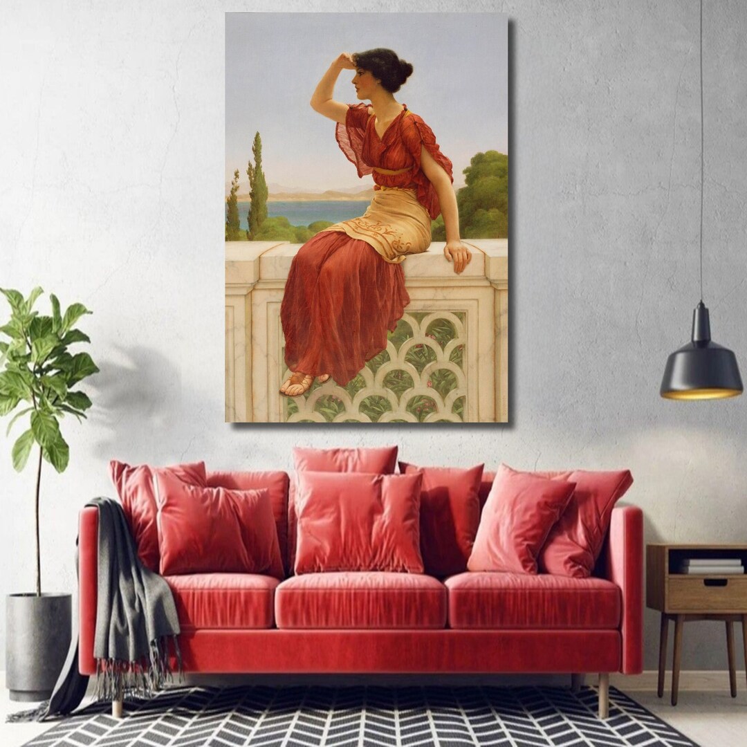 John William Godward,the Signal,art Prints,vintage Art,canvas Wall Art ...