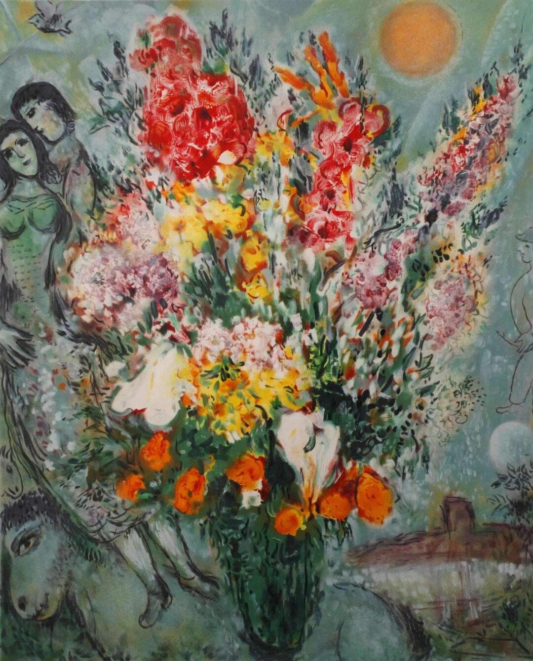 Marc Chagall Vase of Flowers, Marc Chagall Canvas Wall Art ...