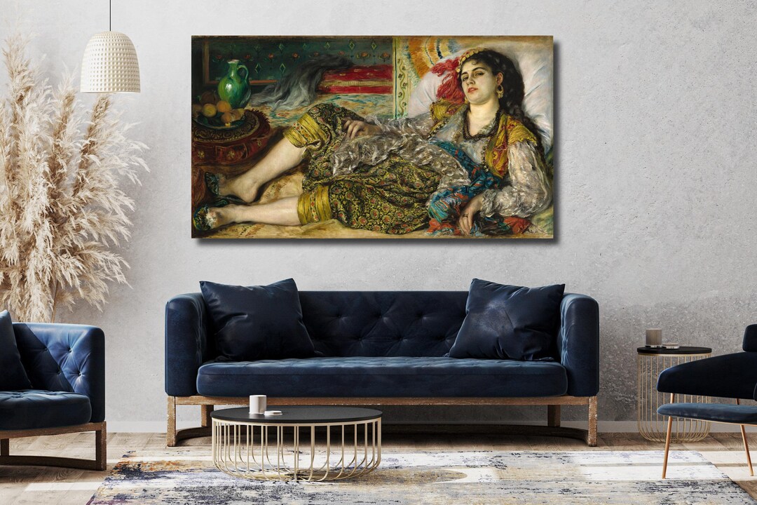 Odalisque (1870) Painting in High Resolution by Pierre-auguste Renoir ...