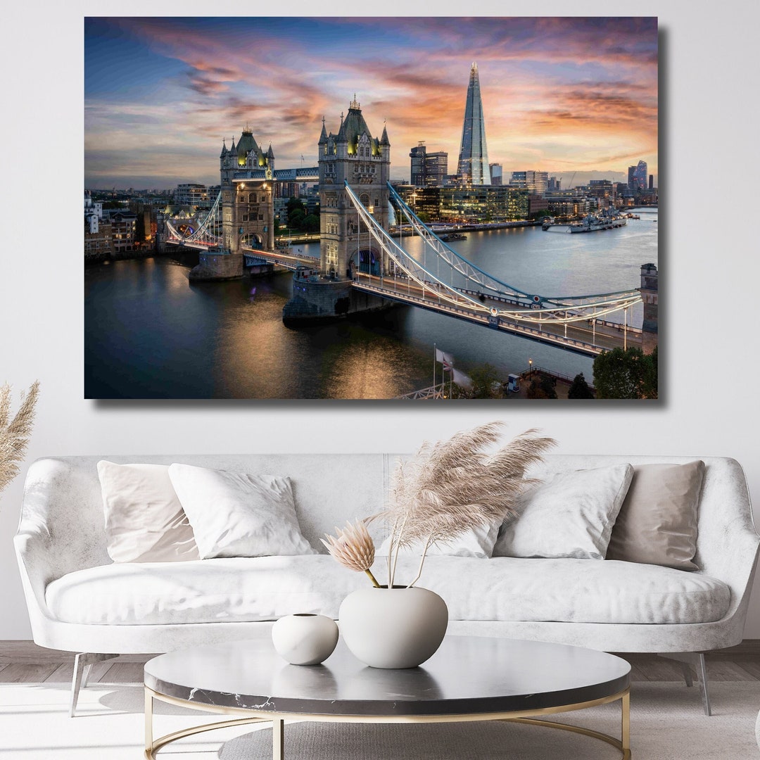 Tower Bridge London Canvas Wall Art,trendy Living Room Home Decor Print ...