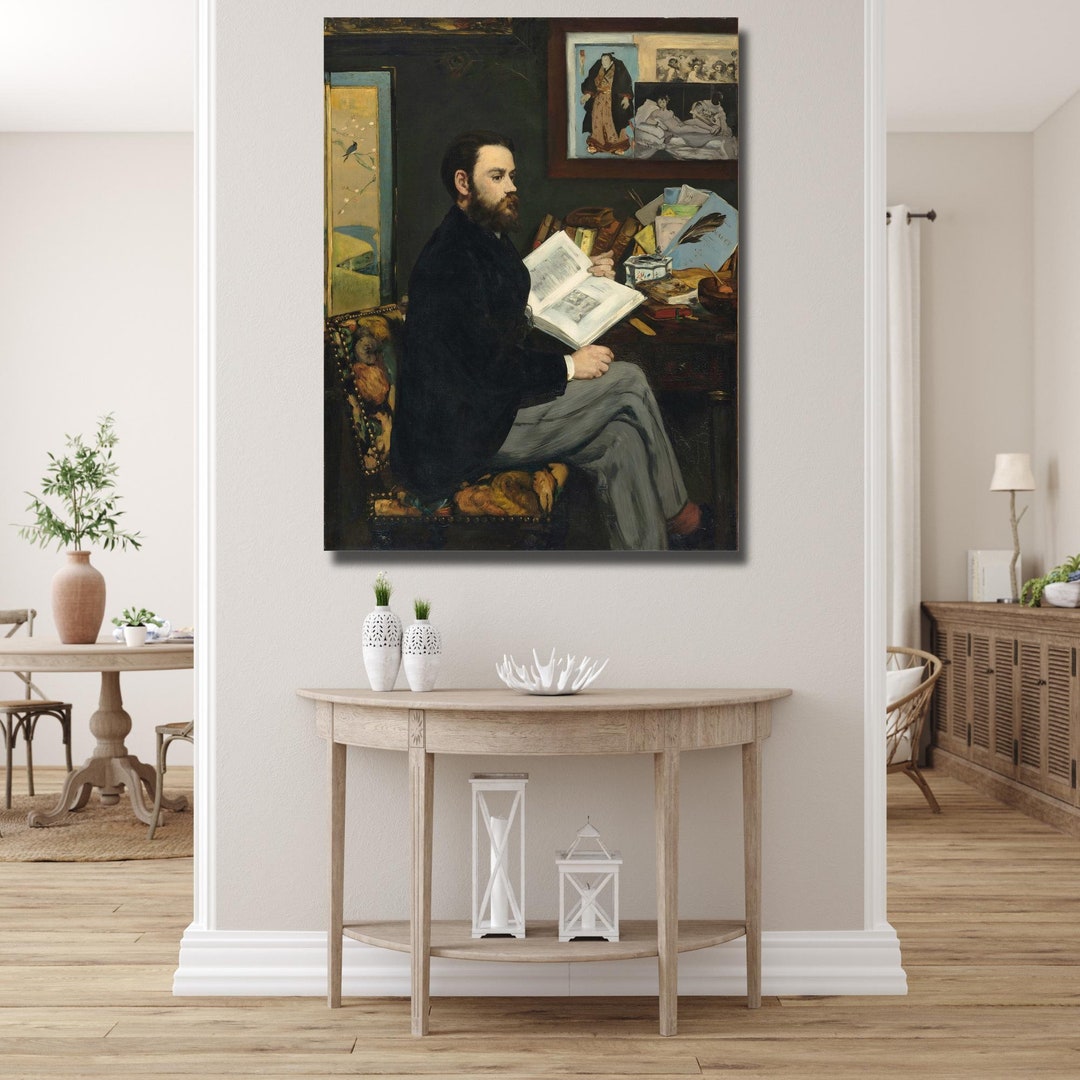 Edouard Manet Canvas Wall Art : Portrait of Emile Zola, Fine Art Print ...