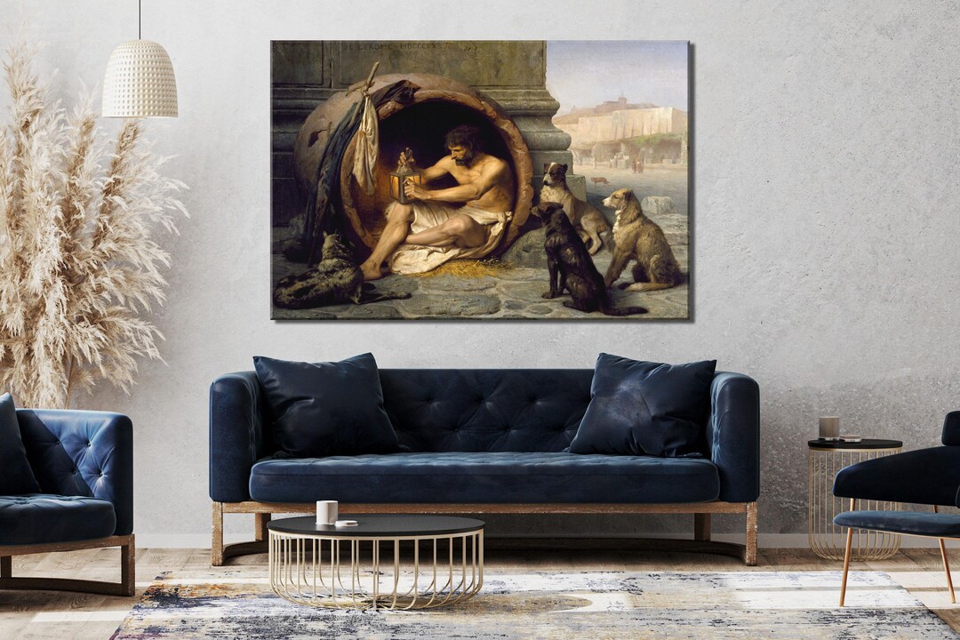 Jean Leon Gerome Canvas Wall Art Diogenes Poster, Fine Art Printposter ...