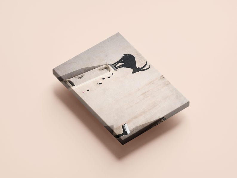 Banksy's Mysterious Goat Canvas Wall Art, Bansy Goat Perched on the ...