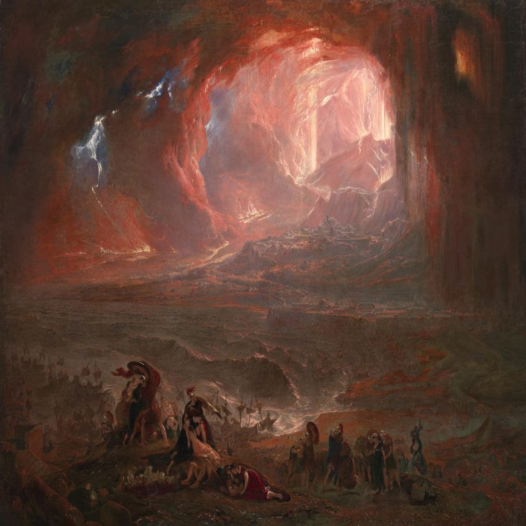 John Martin Painting/the Fall of Babylon by John Martin Canvas Wall Art ...