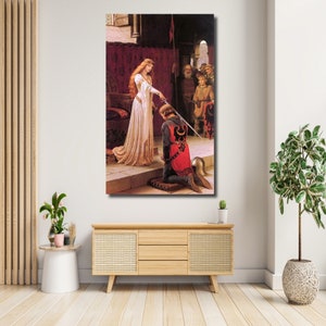 The Accolade Medieval Queen Giving / Canvas Wall Art Poster/ Title of ...