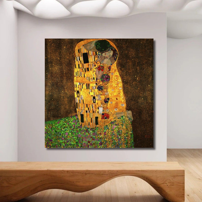 Gustav Klimt the Kiss Framed Art Print Gustav Klimt the Kiss Canvas Art ...