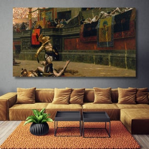 Jean Leon Gerome Canvas Wall Art,jean Leon Gerome Pollice Verso(thumbs ...