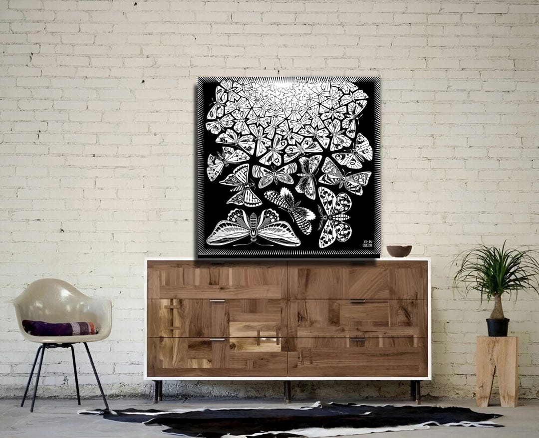 Maurits Cornelis Escher: Butterflies (1950) Canvas Wall Art/christmas ...