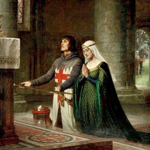 Edmund Blair Leighton the Dedication Art Print,canvas Poster,pre ...