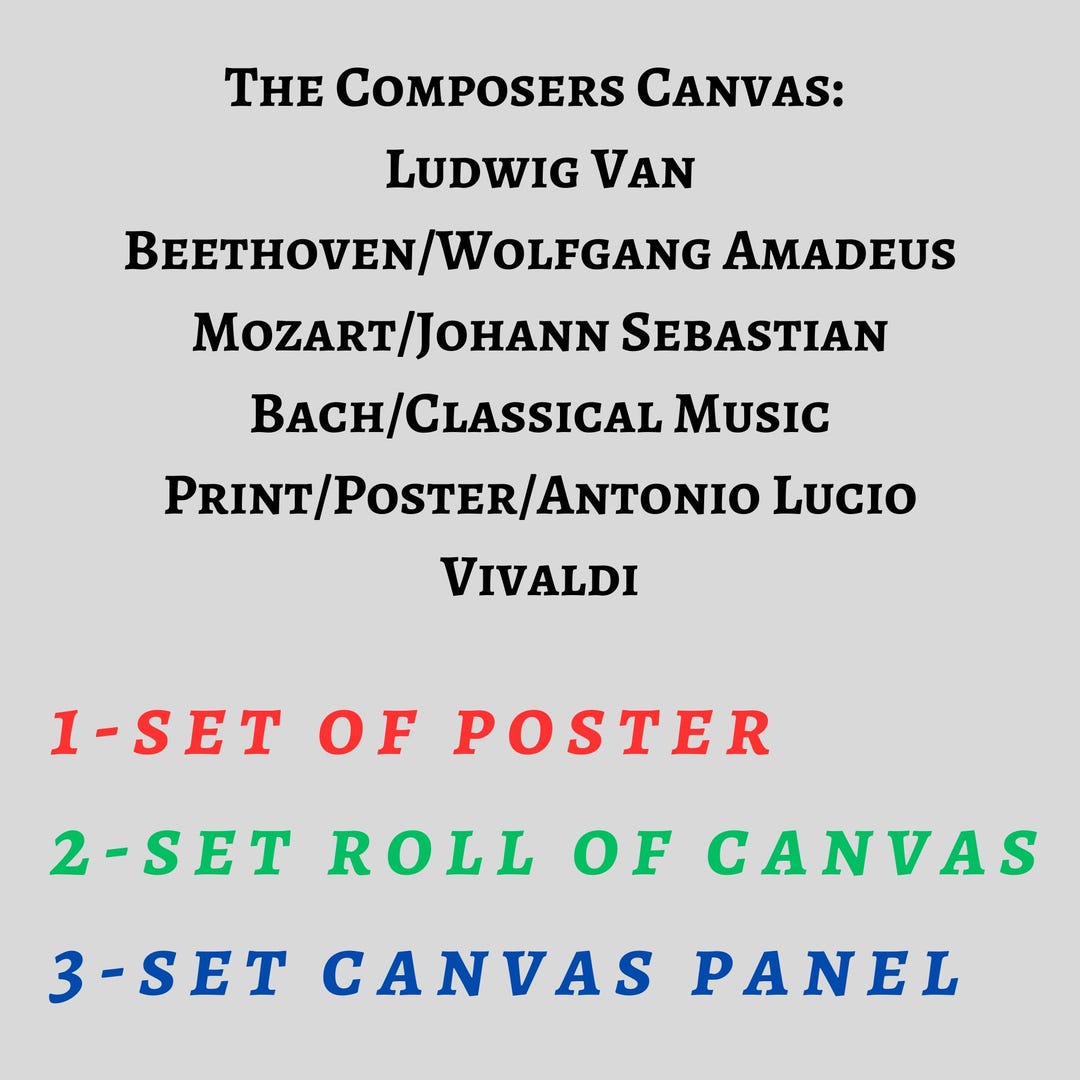 The Composers Canvas: Ludwig Van Beethoven/wolfgang Amadeus Mozart ...