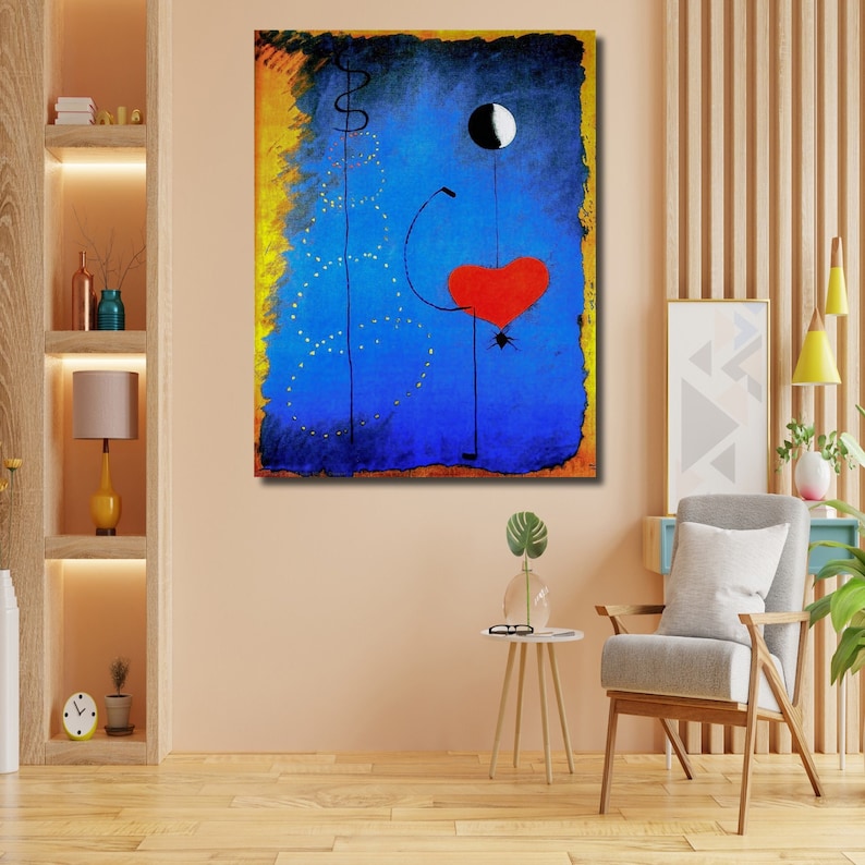 Joan Miro Dancer Exhibition Poster 1925: Surrealist Canvas Print - Etsy