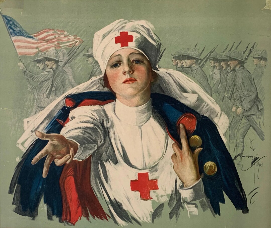 Red Cross Vintage Poster Inspirational Poster, Motivational Print ...