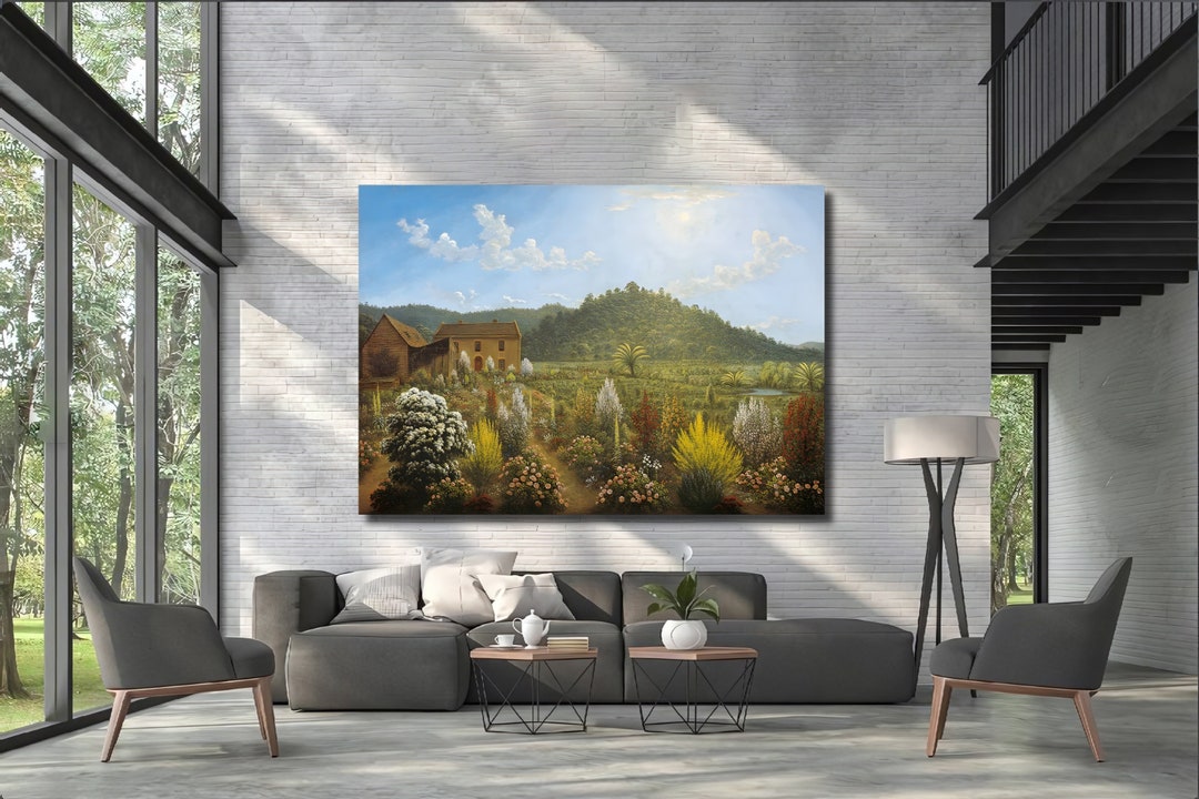 John Glover A View of the Artist's House and Garden in Mills Glover ...