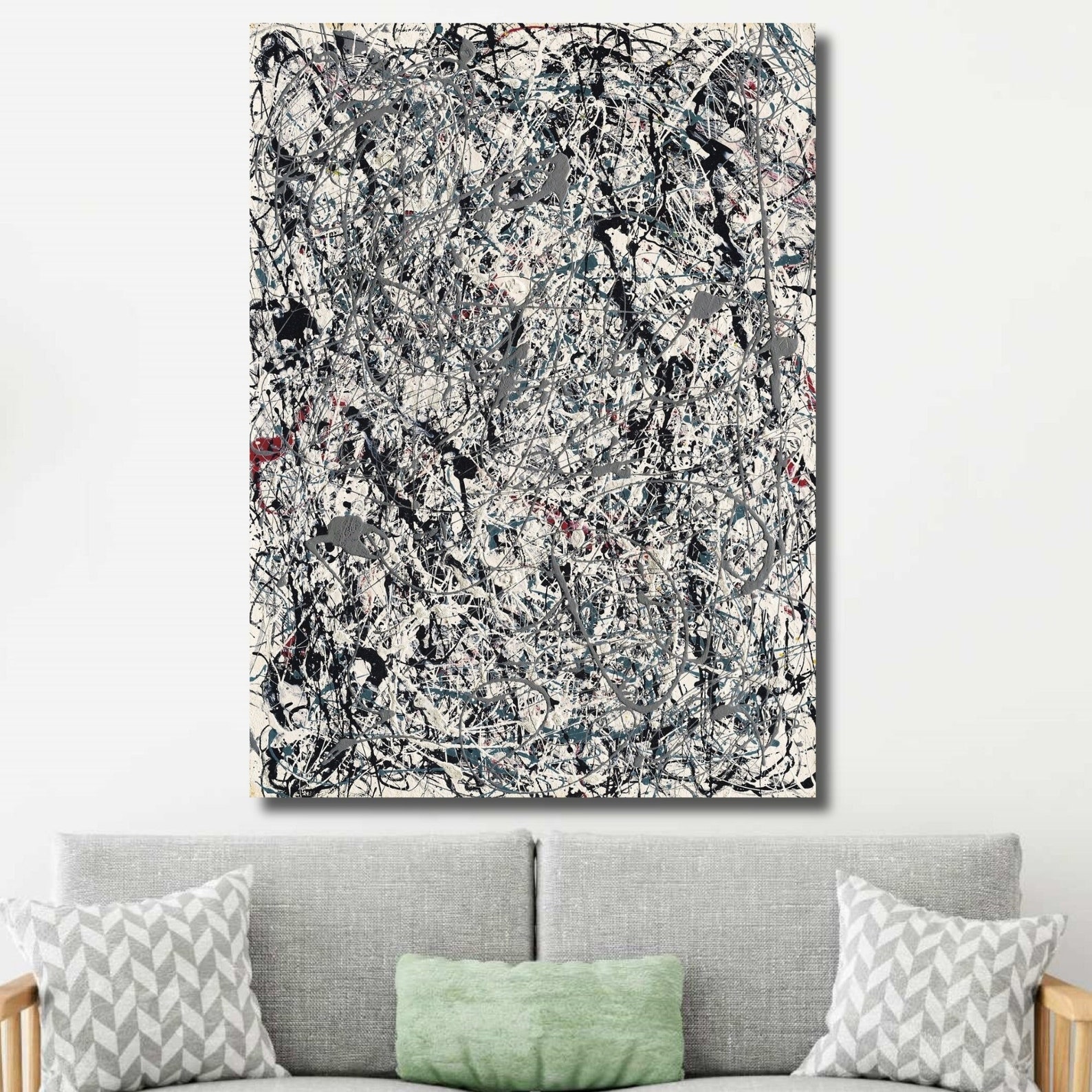 Jackson Pollock Canvas Wall Art Extra Large Canvas Wall Art Home and ...