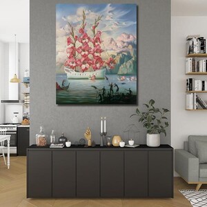 Vladimir Kush Departure of the Winged Ship Canvas Wall Art, Vintage ...
