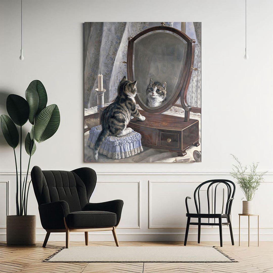 Frank Paton Whos the Fairest of Them All Canvas Wall Art Print, Vintage ...
